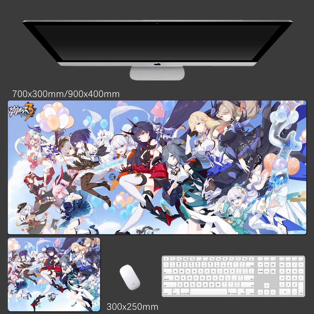แผ่นรองเมาส์ คีย์บอร์ด ขนาดใหญ่ ลายสัญลักษณ์ Honkai Impact 3 Honkai ...