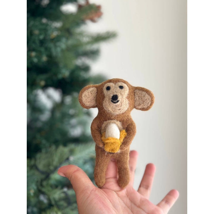 【งานเฟลท์】ตุ๊กตาหุ่นนิ้วมือใยขนแกะ ลิง / Felt Finger Puppet: Monkey | Shopee Thailand