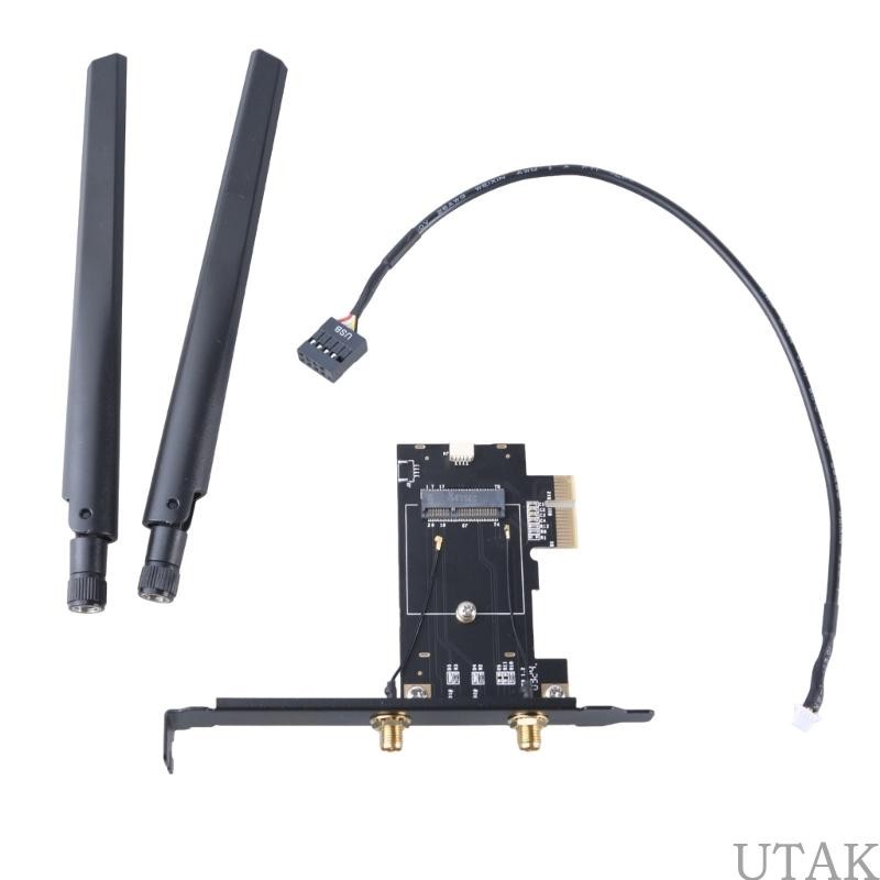 Tuake Double Band WiFi บลูทูธที่รองรับ M 2 NGFF ถึง PCIE อะแดปเตอร์ ...