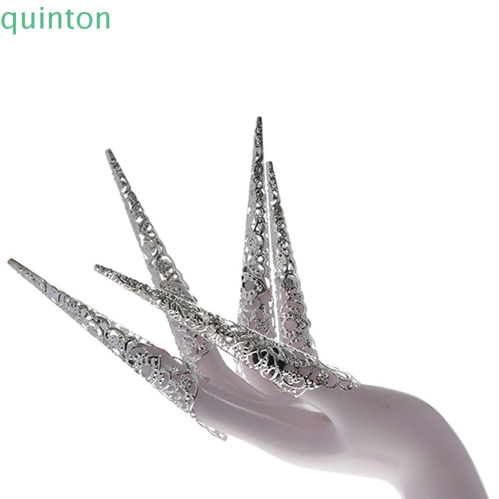 Quiton Knuckle Rings Floral Queen สไตล์โบราณเครื่องแต่งกาย Belly Dance ...