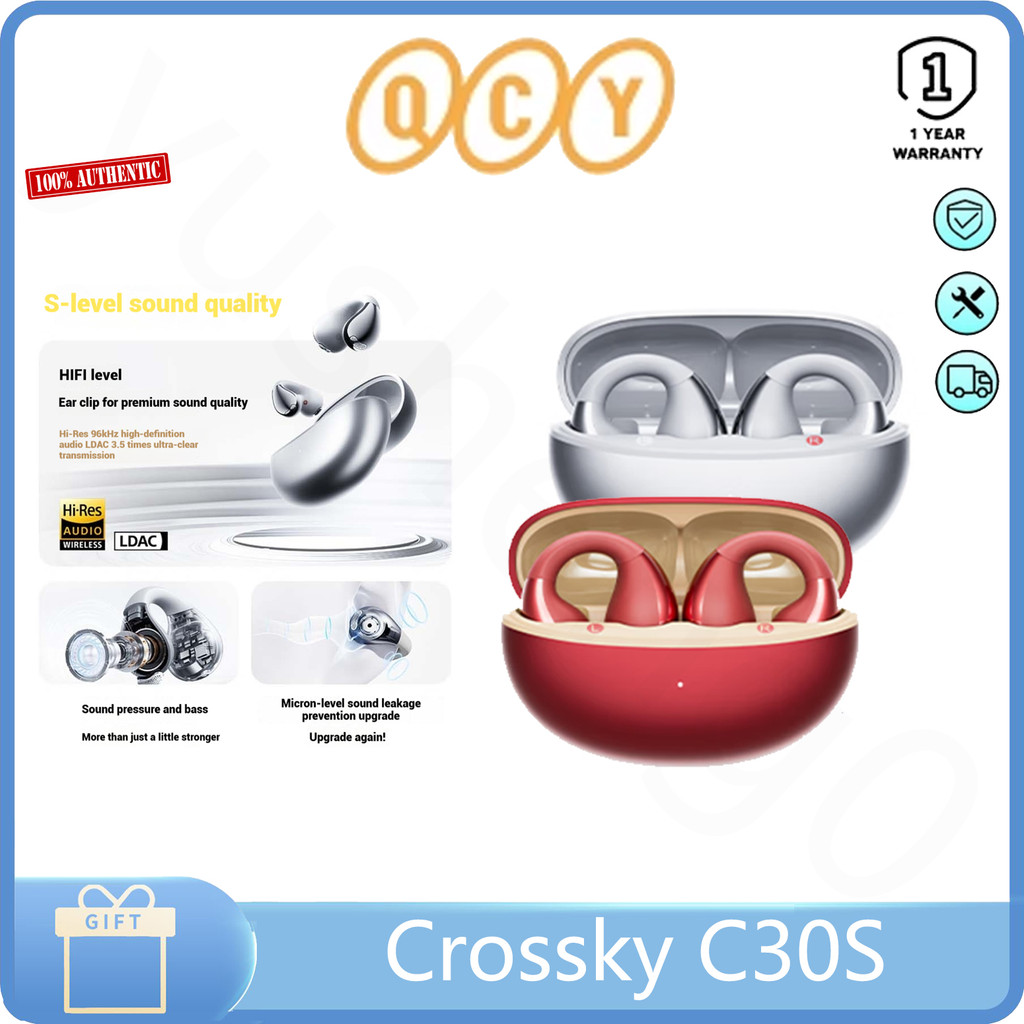 QCY Crossky C30S ear clip earphone no ear Open wireless Bluetooth ...