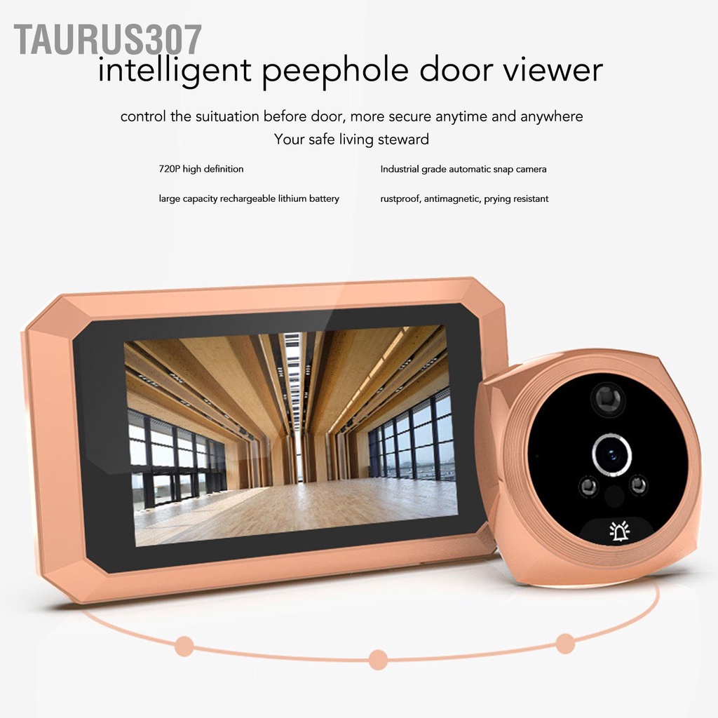 Taurus307 Smart Electronic Door Viewer ชุด สังกะสีอัลลอยด์ HD แสดงผล ...