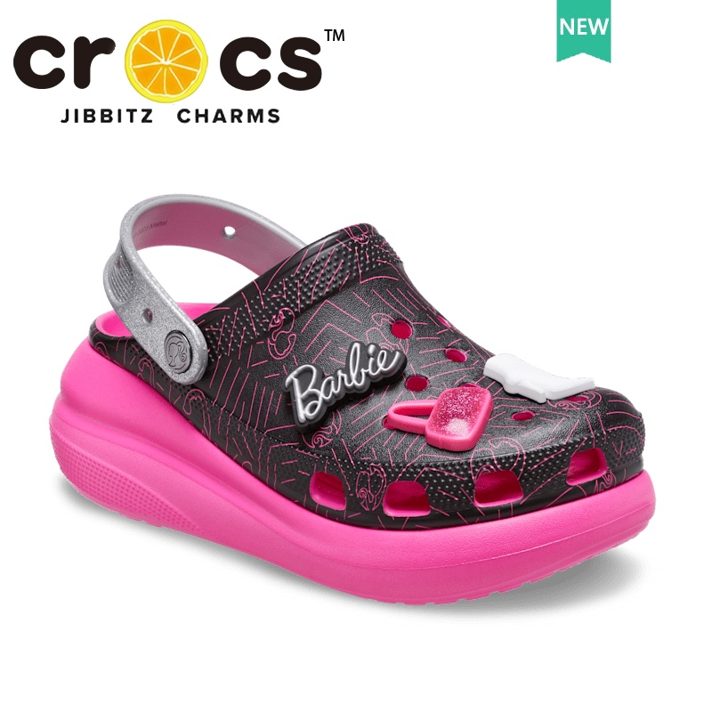 Cross BARBIE CRUSH CLOG รองเท้าพื้นสูง รองเท้าบาร์บี้ น่ารัก สําหรับ ...
