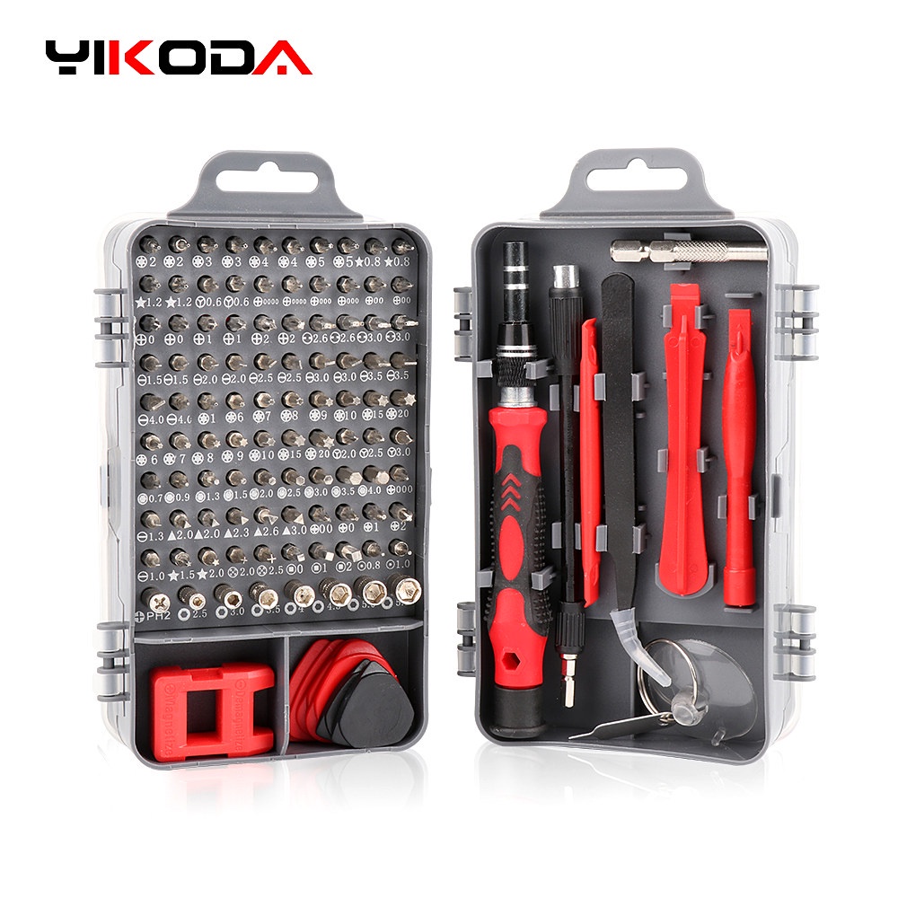 YIKODA 115 In 1 Screwdriver Set Mini Multi-function Precision Mobile Phone Repair Driver Bit ...