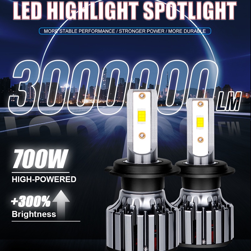 หลอดไฟหน้ารถยนต์ Canbus H7 Led 300000ไฟตัดหมอกรถยนต์ LM 700W H4 5570 CSP 6000K HB3 HB4 9005 9006 ...