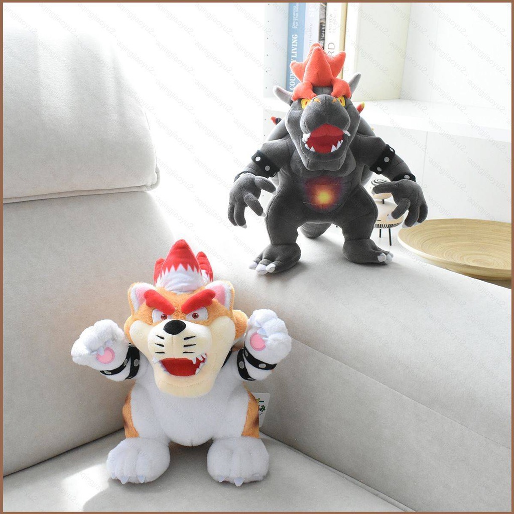 ตุ๊กตาซูเปอร์มาริโอ้ 3D World Angry Dark Fire Bowser Cat Bowser ของเล่น ...