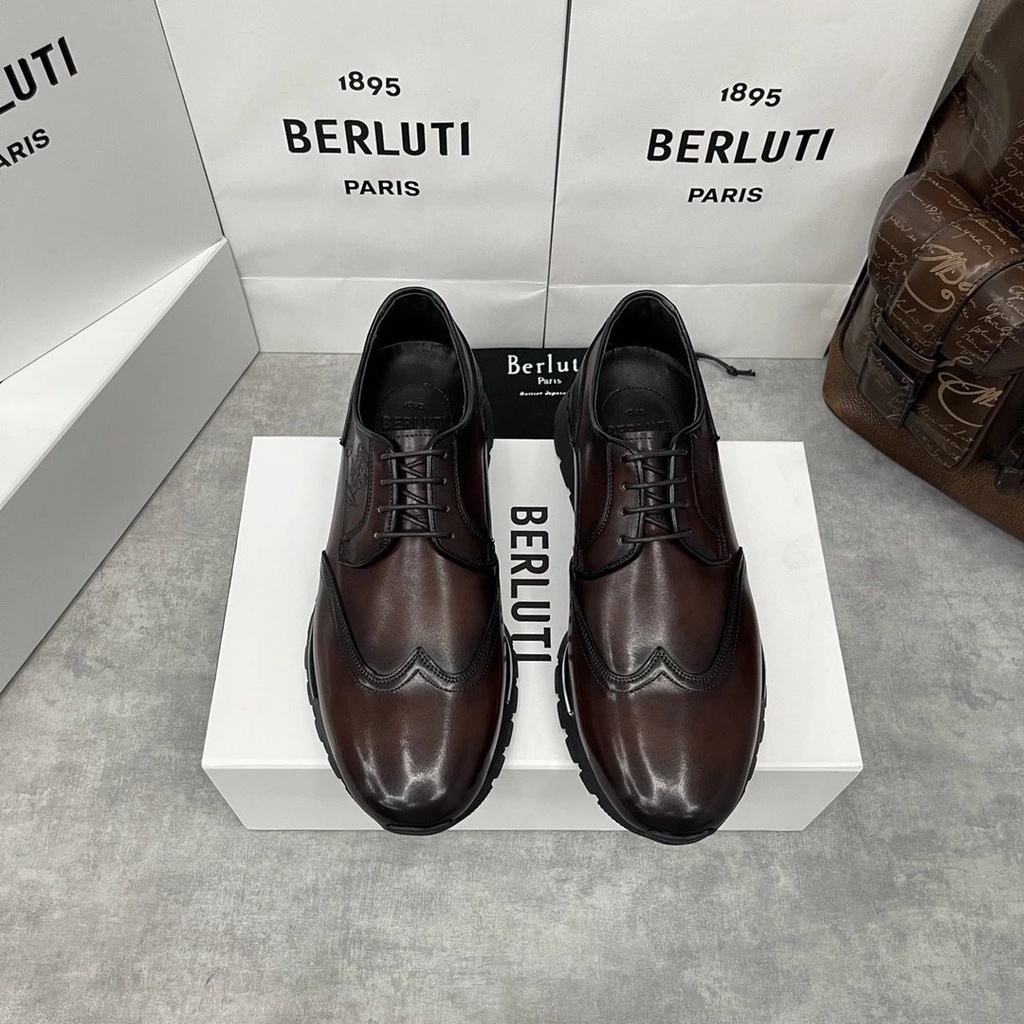 Berlut * Berlut รองเท้าผ้าใบหนัง ลําลอง ข้อสั้น แฮนด์เมด สไตล์เรโทร ...