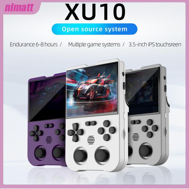 Ni XU10 เครื่องเล่นเกมมือถือ หน้าจอ 3.5 นิ้ว 3000mAh แบตเตอรี่ชาร์จได้ ...