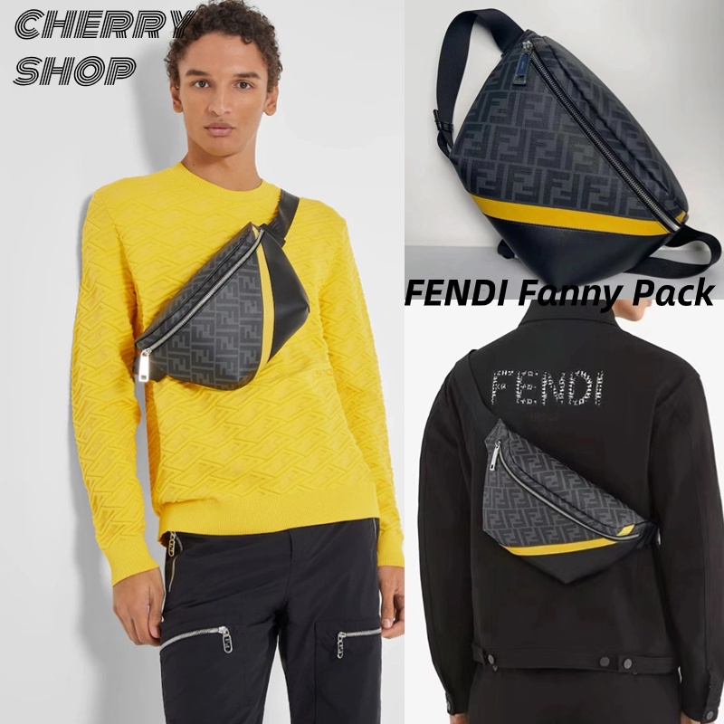 เฟนดิ FENDI Fanny Packกระเป๋าคาดเอวผู้ชาย แพ็คหน้าอก/ แบรนด์ใหม่และเป็น ...