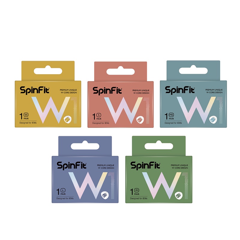 SpinFit W1 ซิลิโคนหูเคล็ดลับ Eartips จดสิทธิบัตร Medical-Grade Double W ...