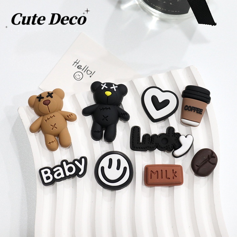 Oreo หมีรุนแรงครีมหมากฝรั ่ ง Candy Jibbitz Charm ตกแต ่ งรองเท ้ า PVC ...