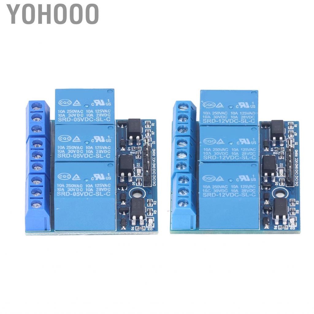Yohooo Isolated Optocoupler 3 Channel Relay Module High Low Level Trigger 0-7A | Shopee Thailand