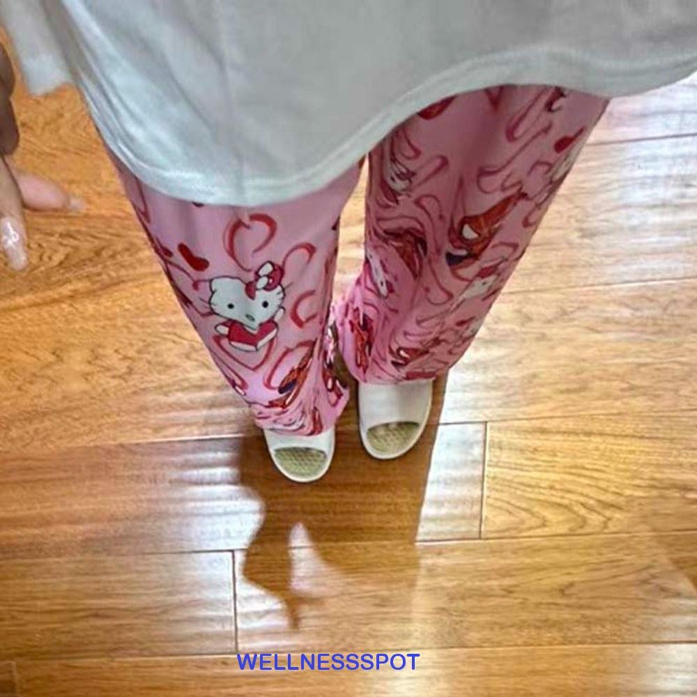 Wellnessspot Kitty Cat Pajama กางเกง, Spider-man สัตว์การ์ตูนอะนิเมะกางเกง, น่ารัก Love Heart ...