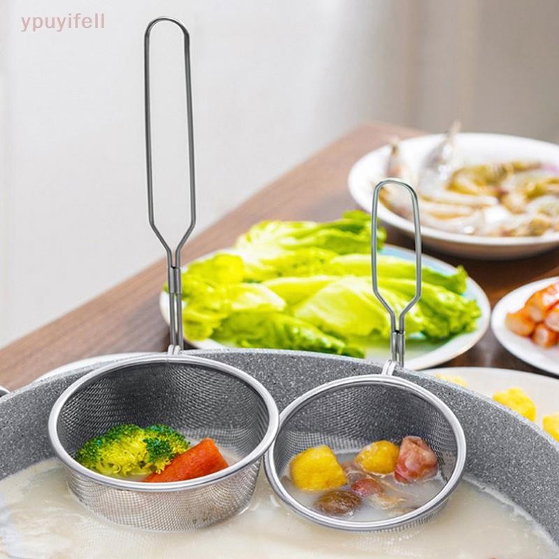 [YPU] 1pokék Flip French Fries ทอดกรองช้อนหม้อร้อนกระชอนกรองรูปไข่ ...