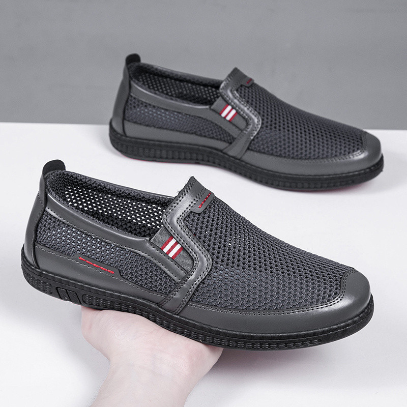 รองเท้าผู้ชาย Old Beijing ของแท้ Flyknit Mesh ระบายอากาศได้ สบาย ส้น ...