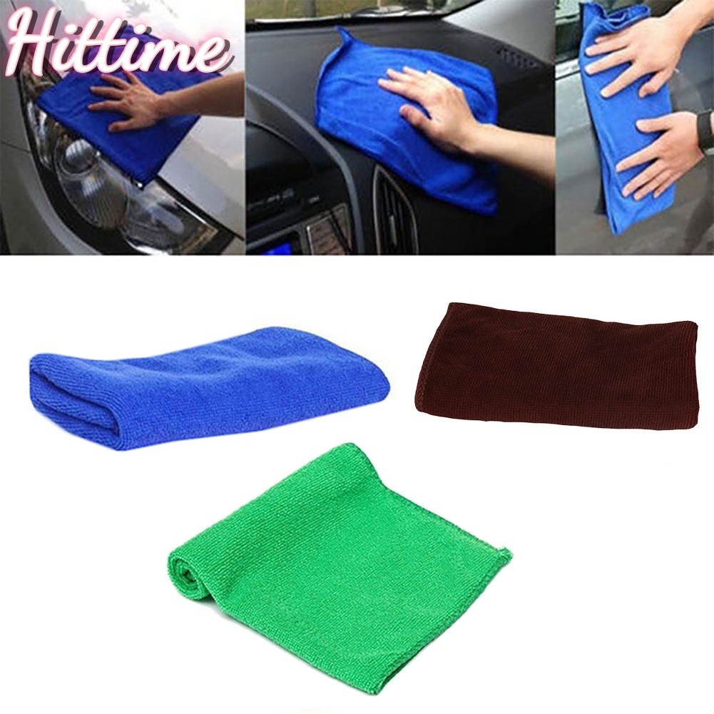 Hittime 1 ชิ้นไมโครไฟเบอร์ผ้าเช็ดตัวห้องครัว Auto Car Home ทําความสะอาดผ้า 25x25 ซม.HTTH ...