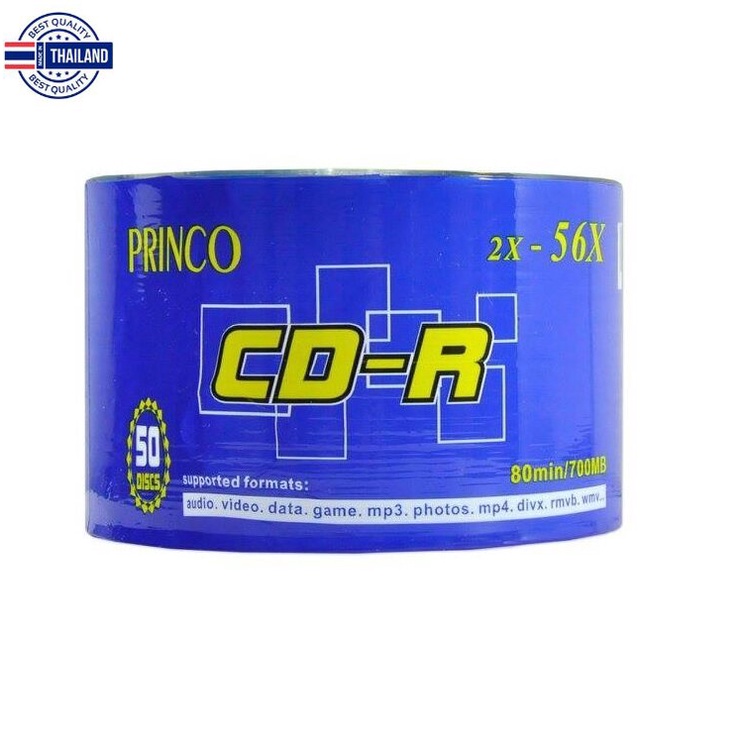 แผ่นซีดี Princo CD-R ความจุแผ่น 700 Mb / 80 นี ยี่ห้อ PRINCO genuine ...