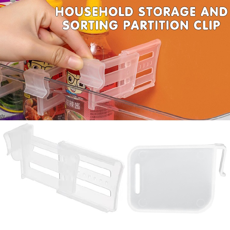 Refrigerator Organizer Divider Adjustable Plastic Fridge Storage ...