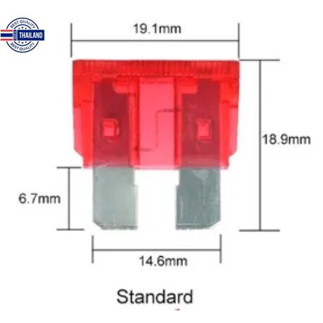 ฟิวส์เสียใหญ่ ฟิวส์รถยนต์ กล่อง50ตัว ขนาด 5A 7.5A 10A 15A 20A 25A 30A 35A 40A กว้าง 19.1mm ยาว ...