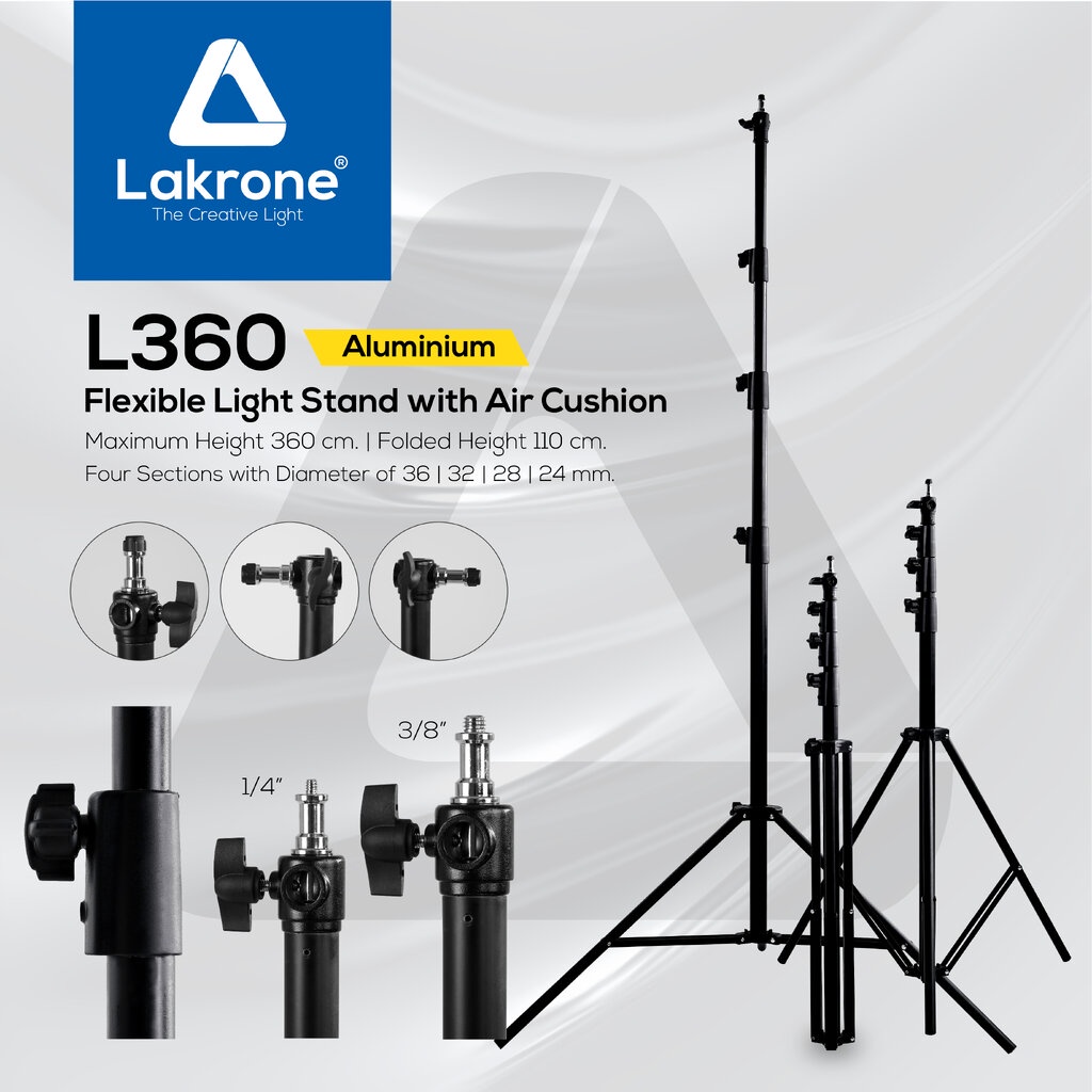 L360 ขาตั้งไฟแบบอลูมิเนียมพรีเมี่ยม Flexible Light Stand with Air ...