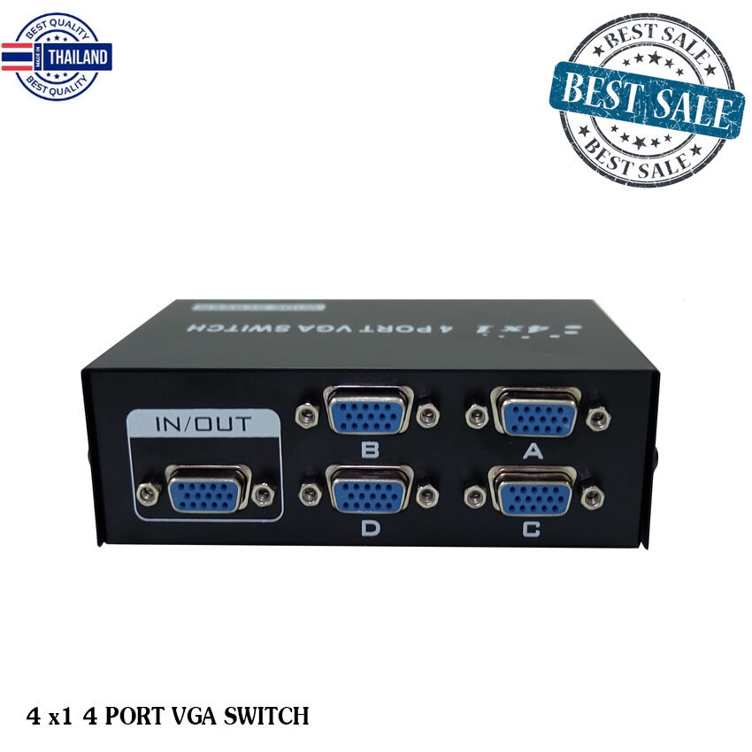 VGA Switch 4 port อุปกรณ์สลัจอ 4 port รุ่น VGA-15-4C | Shopee Thailand