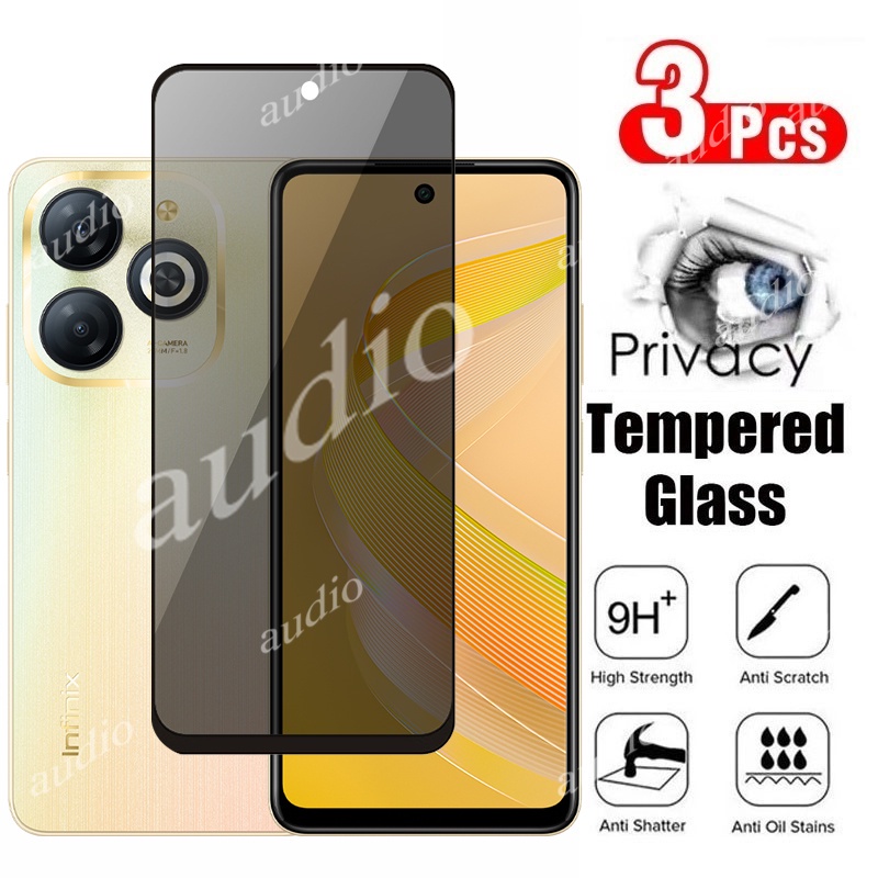 ฟิล์มกระจกนิรภัยกันรอยหน้าจอ ป้องกันการแอบมอง สําหรับ Infinix Smart 8 Pro Plus 8Pro 8Plus Hot ...