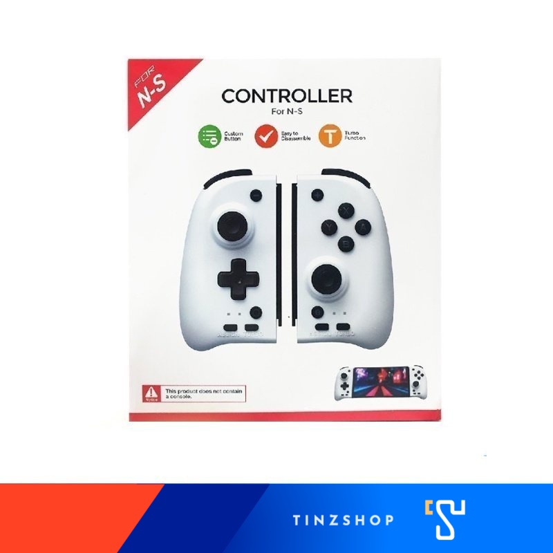 DOBE TNS-19210B White Nintendo Switch Split Controller จอยแพด สำหรับนินเทนโดสวิทช์ สีขาว ปุ่มดำ ...