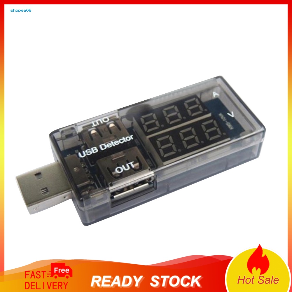 Setn เครื่องตรวจจับแรงดันไฟฟ้าแบตเตอรี่โทรศัพท์ ดิจิทัล LED USB ขนาดเล็ก | Shopee Thailand