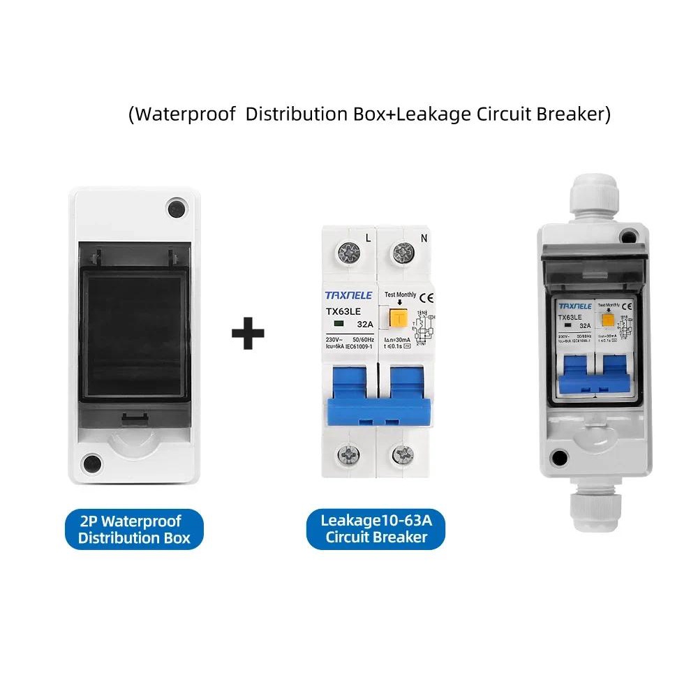 กล่องจ่ายไฟเบรกเกอร์ พลังงานแสงอาทิตย์ กันน้ํา IP65 AC DC MCB 63A RCBO ...