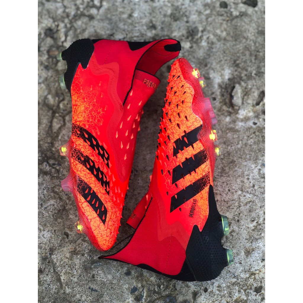 รองเท้าสตั๊ด รองเท้าฟุตบอล Adidas_ Predator Freak .1 FG No Laces (หุ้ม ...