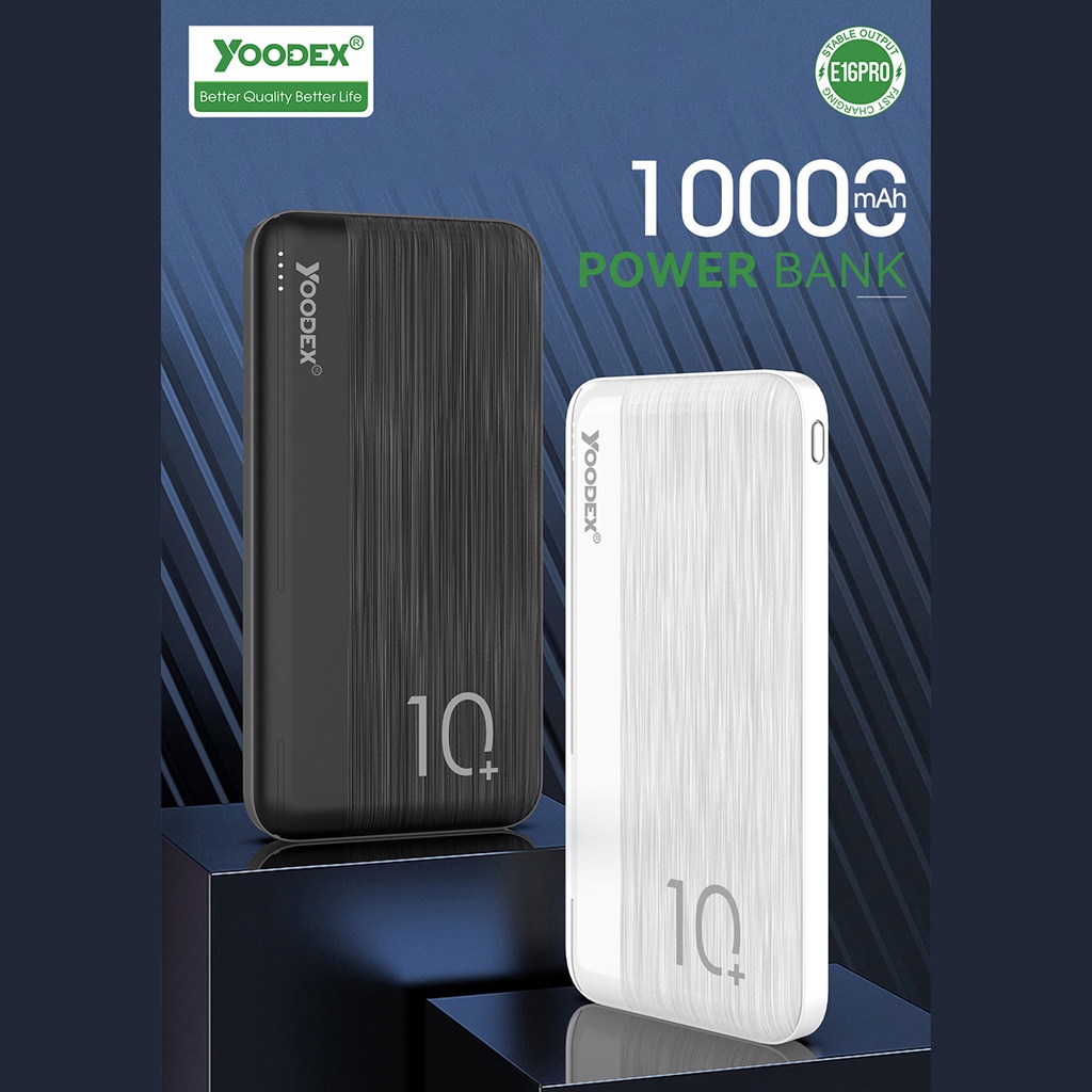แบตสำรอง powerbank YOODEX รุ่น E16pro ความจุ 10000mah จ่ายไฟ 2.1A พร้อม ...
