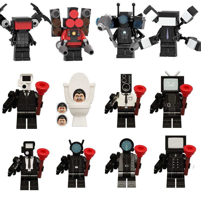 ใช้งานร่วมกับ LEGO Super Titan Monitor Man ห้องน้ำ Man ลำโพง minifigure ...