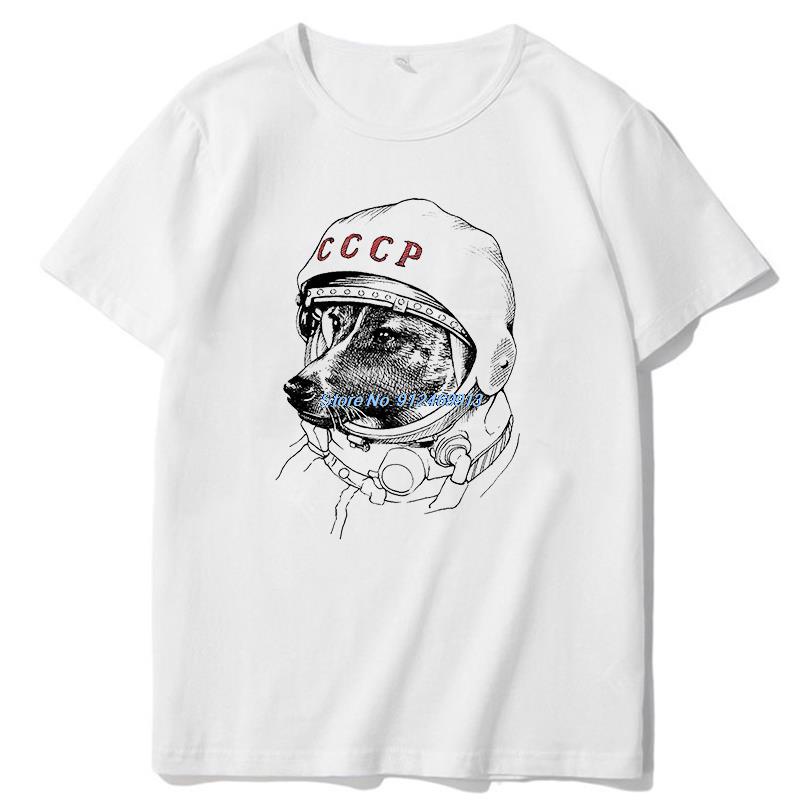 พิมพ์ลาย เสื้อยืดสไตล์เกาหลี CCCP Space Agency Interkosmos USSR Space ...