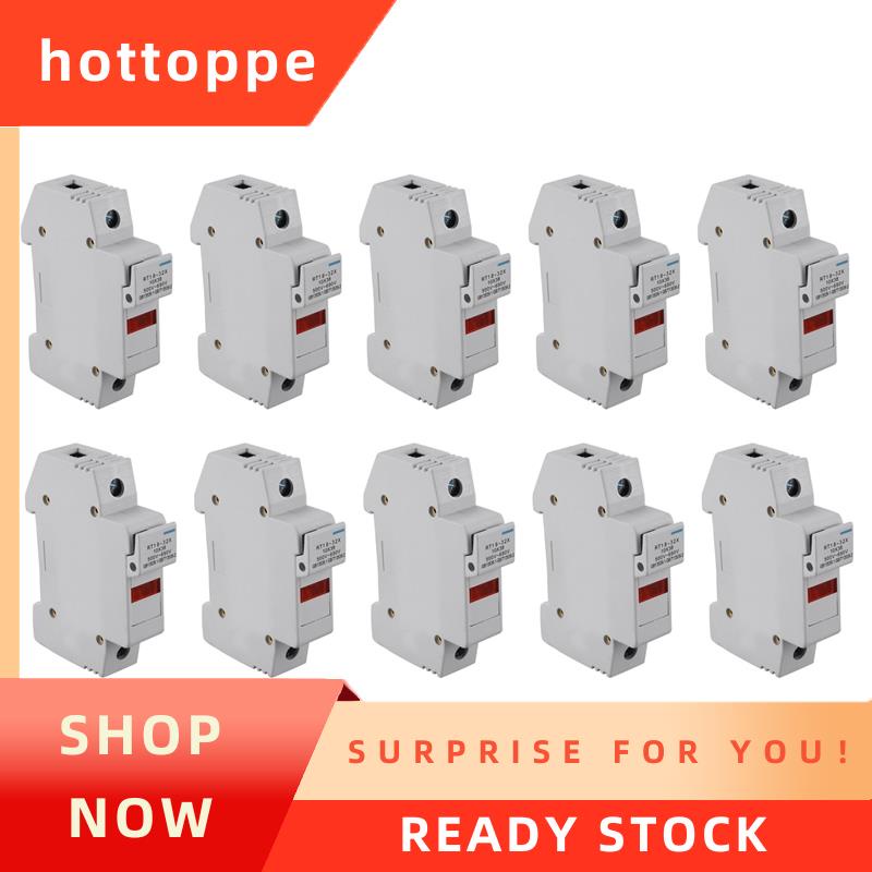 【hottoppe】10X Rt18-32x AC 380V 32A 1 เสา 10X38 มม. รางเมาท์ฟิวส์ DIN ฐาน | Shopee Thailand