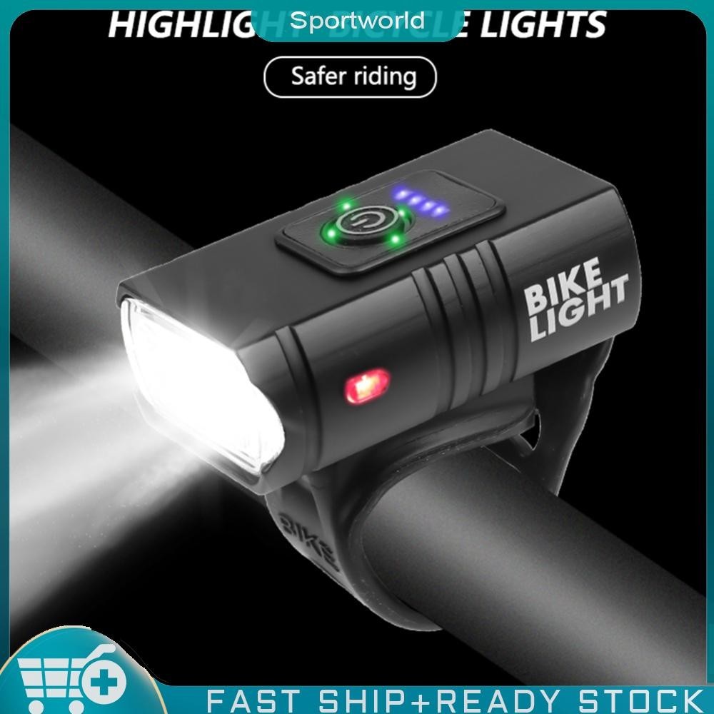 Sportworld T 6 LED จักรยานเบา 10 W 800 LM 6 โหมด USB ชาร์จไฟได้ MTB ...