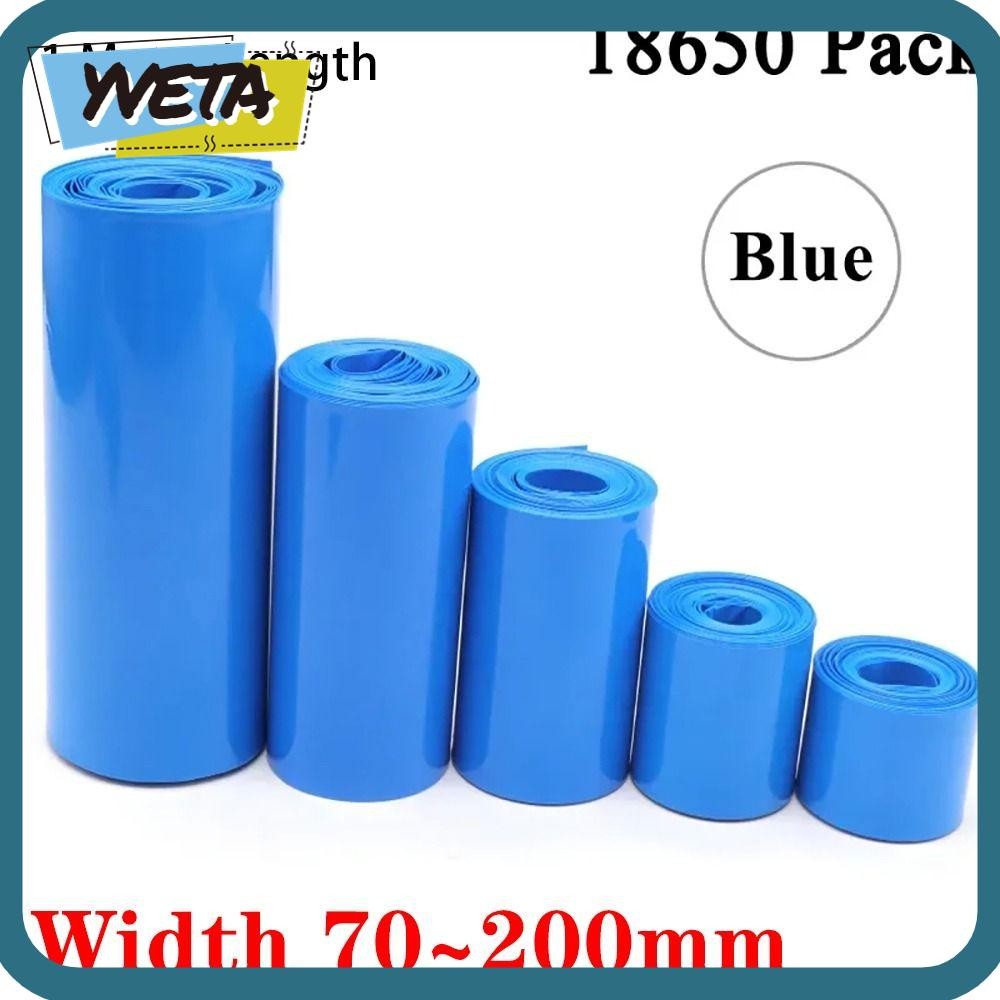Yveta 1 เมตร/แพ็คท่อหดความร้อน,หลายขนาด Li-ion Wrap ฟิล์มหด, PVC 70-200 มม.กว้าง 18650 แบตเตอรี่ ...