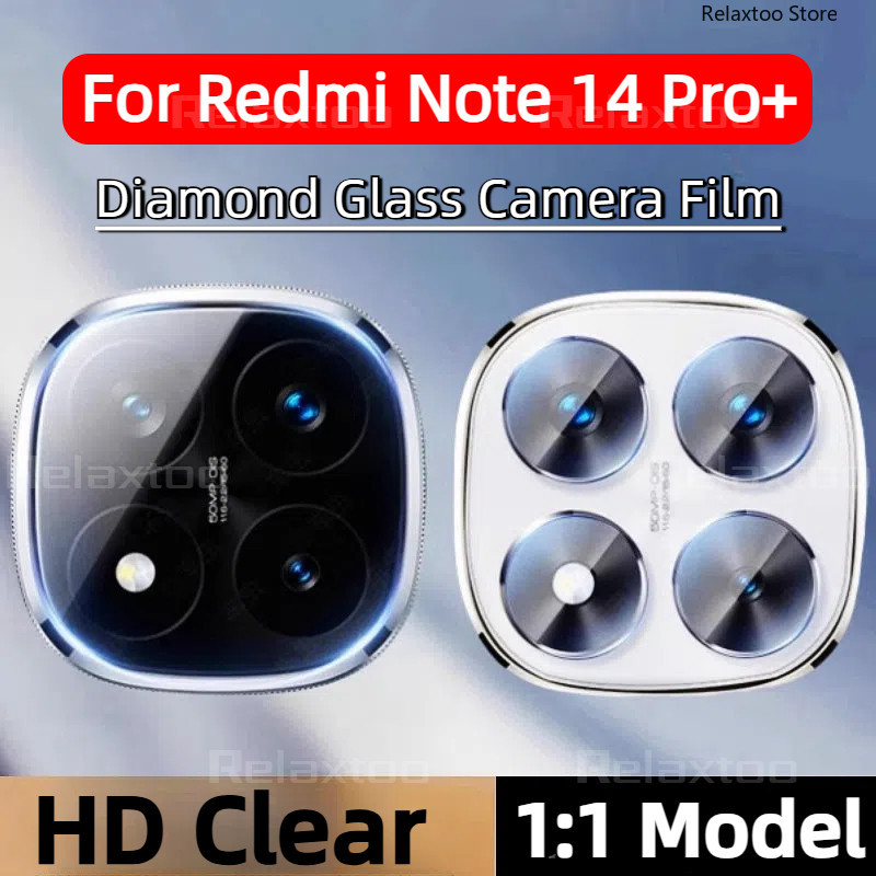 ฟิล์มกระจกกันรอย เลนส์กล้อง เต็มเลนส์ สำหรับ Redmi Note14 5G Note14Pro + Note 14 Pro + Plus ...