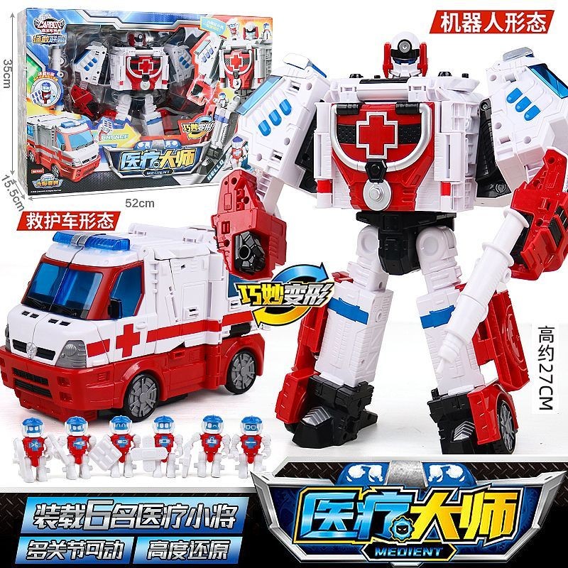 ※Kaba Car God's Rescue Alliance หุ่นยนต์หมุนรับส่งที่แปลงร่างได้ ชุดของ ...