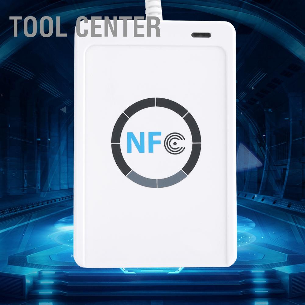 Tool Center NFC RFID Reader Writer ACR122U ISO 14443A / b ซอฟต์แวร์ฟรีสีขาว | Shopee Thailand
