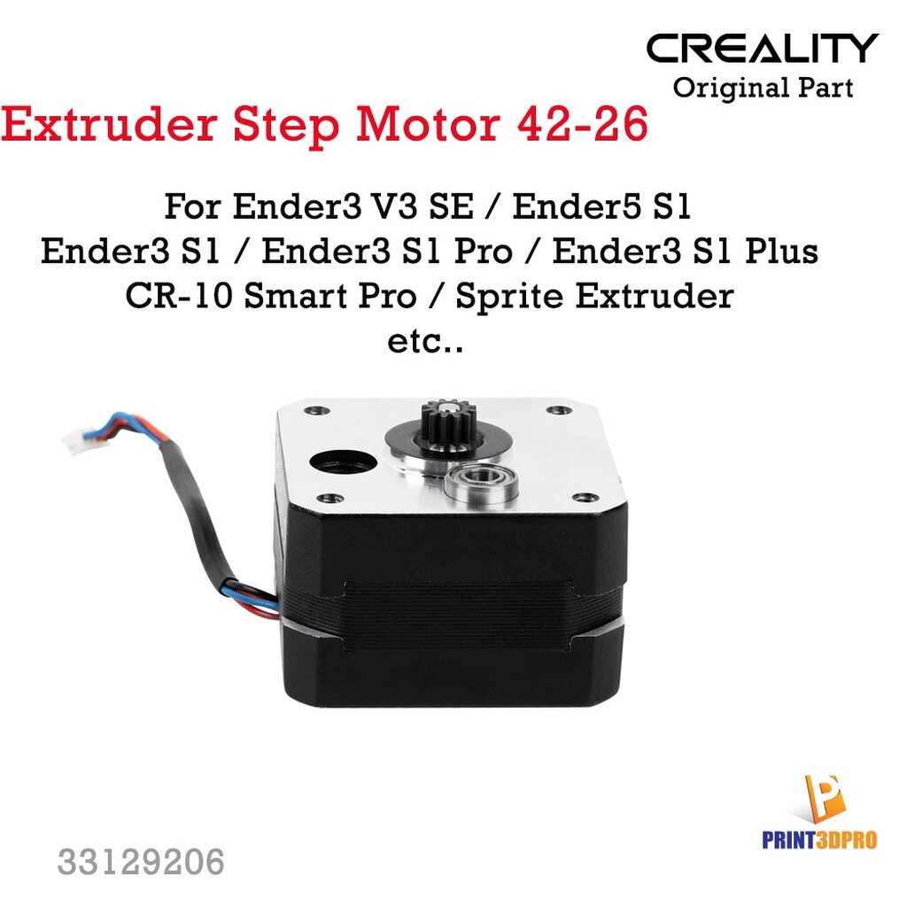 3D Printer Part 42-26 Stepper Motor 0.84A L4 Round For Sprite Extruder ...