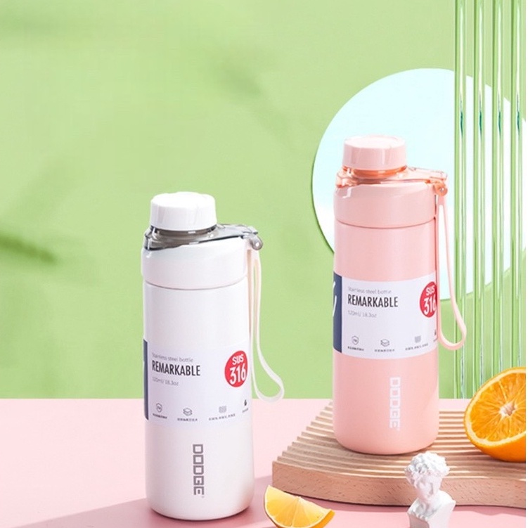 DODGE กระบอกน้ำเก็บอุณหภูมิรุ่นยกดื่ม มีสายหิ้วสายคล้องมือ ขนาด 520ml สีสันน่ารักมาก | Shopee ...