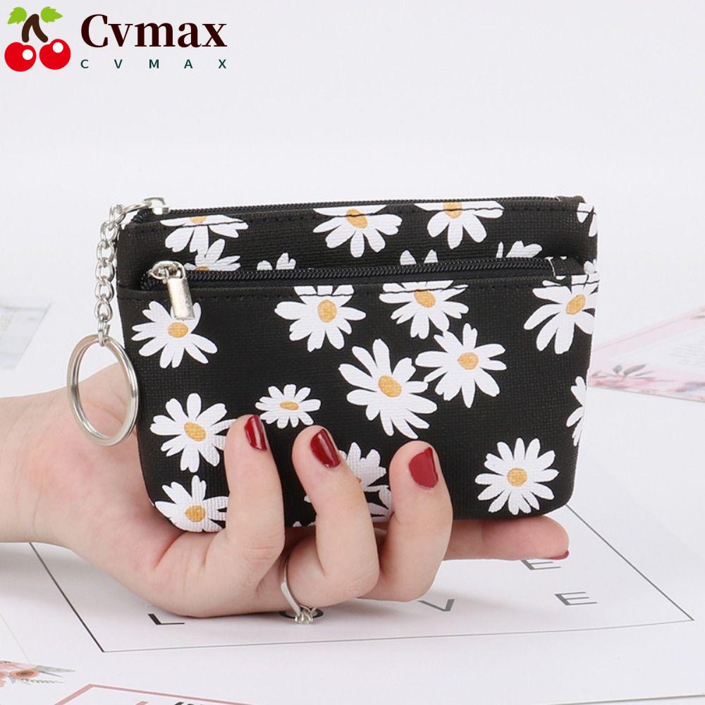 Cvmax กระเป๋าสตางค์ หนัง PU แต่งซิป ลายดอกเดซี่ ใส่เหรียญได้ แฟชั่นสําหรับผู้หญิง | Shopee Thailand