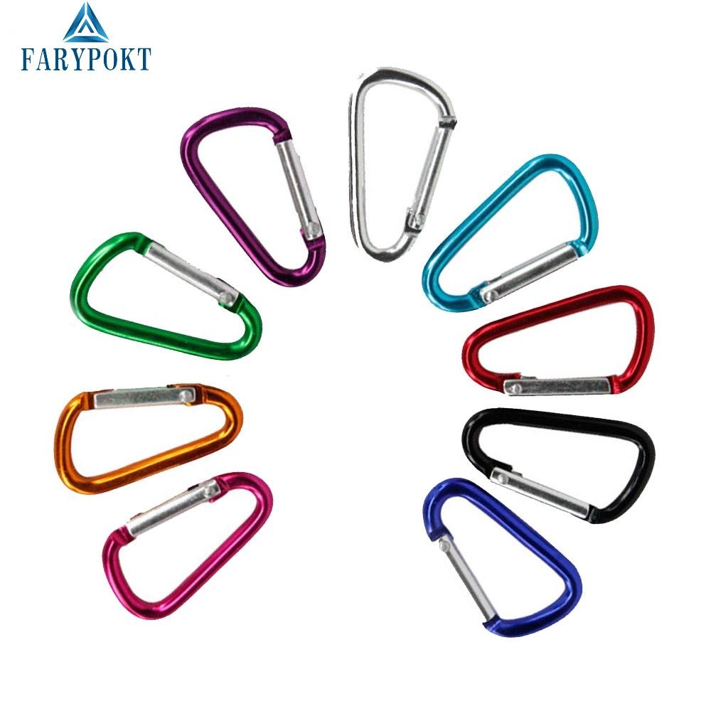 หัวเข็มขัดชุดภูเขากลางแจ้ง 10 ชิ้น D-ring Key Chain ตะขออลูมิเนียม ...