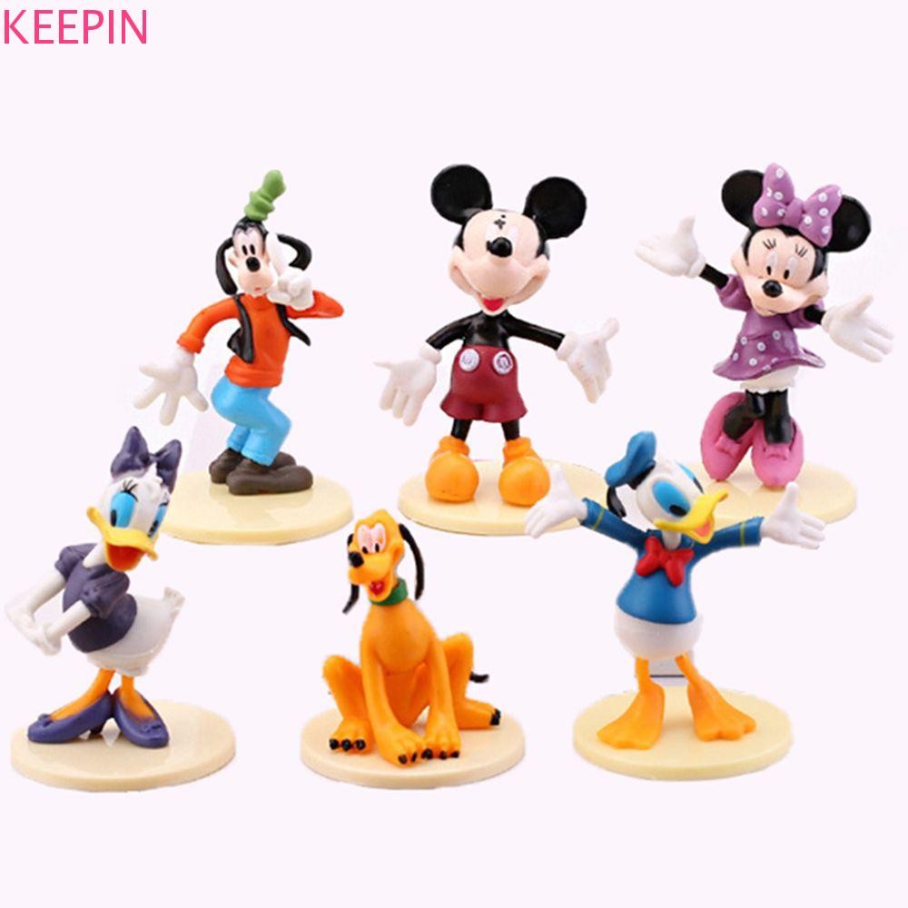 Keepin Mickey Mouse Action Figure การ์ตูนน่ารักตัวเลขตุ๊กตาของเล่นอะนิเ ...