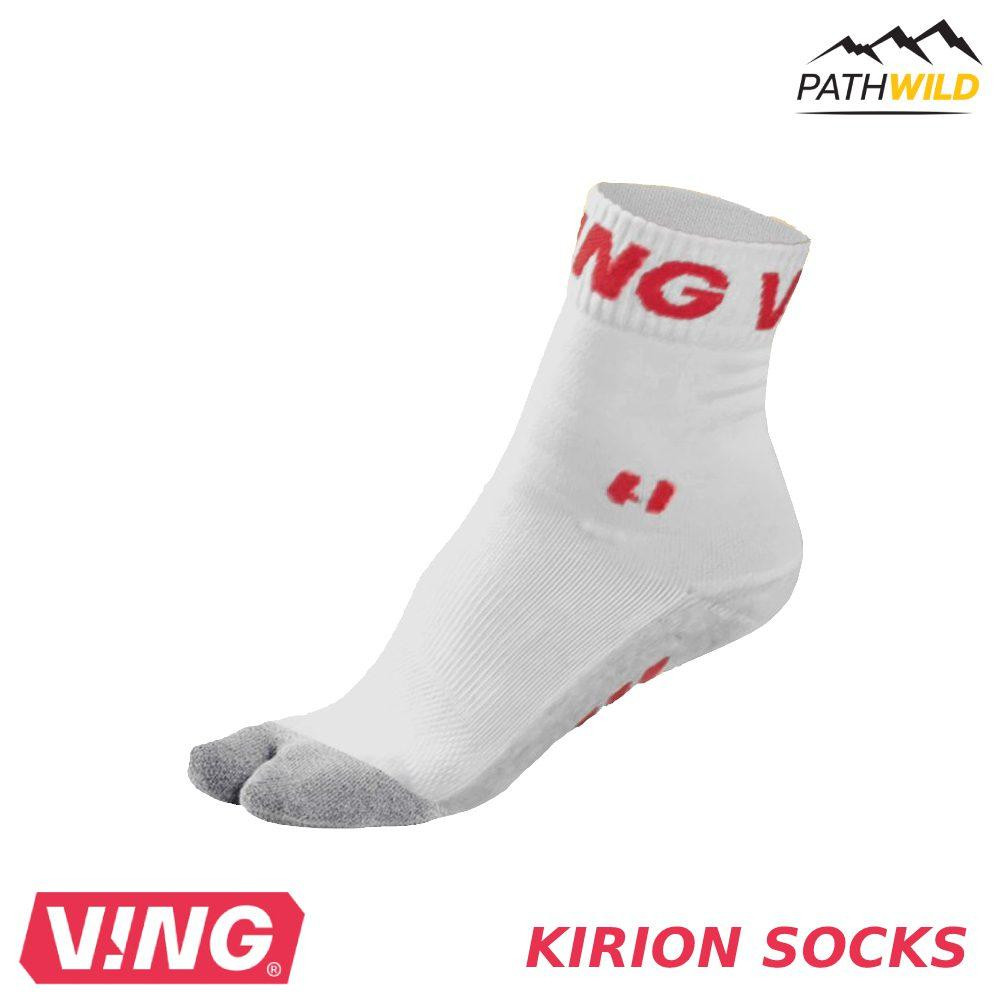 ถุงเท้า 2 นิ้ว VING KIRION CREW SOCKS / WHITE / FREE SIZE สำหรับใส่รองเท้าแตะแบบคีบ ความยาวปิดตา ...