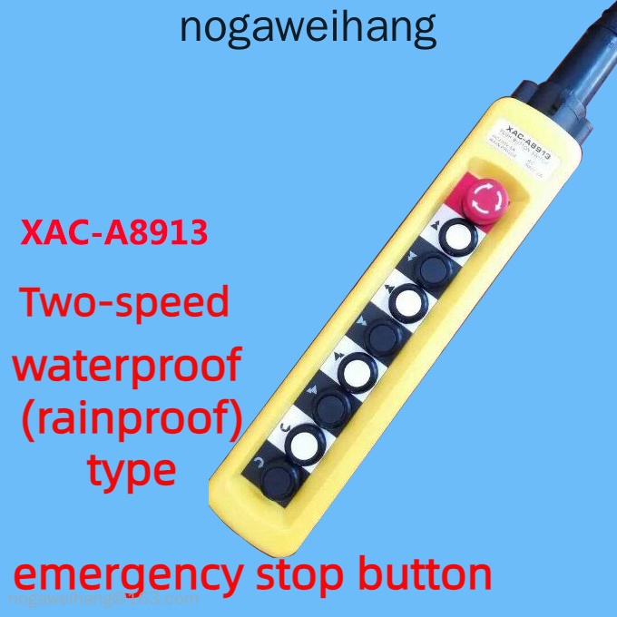 Xac-a8913 สวิตช์ควบคุมปุ่มยกรอกไฟฟ้าสองความเร็วขับรถรีโมทคอนโทรลจับกันน้ํา (พร้อมหยุดฉุกเฉิน ...