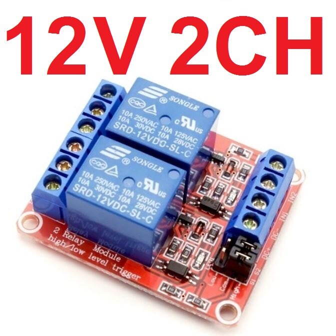 Relay 12V 2 Channel Relay Module Board Shield for Arduino with ...