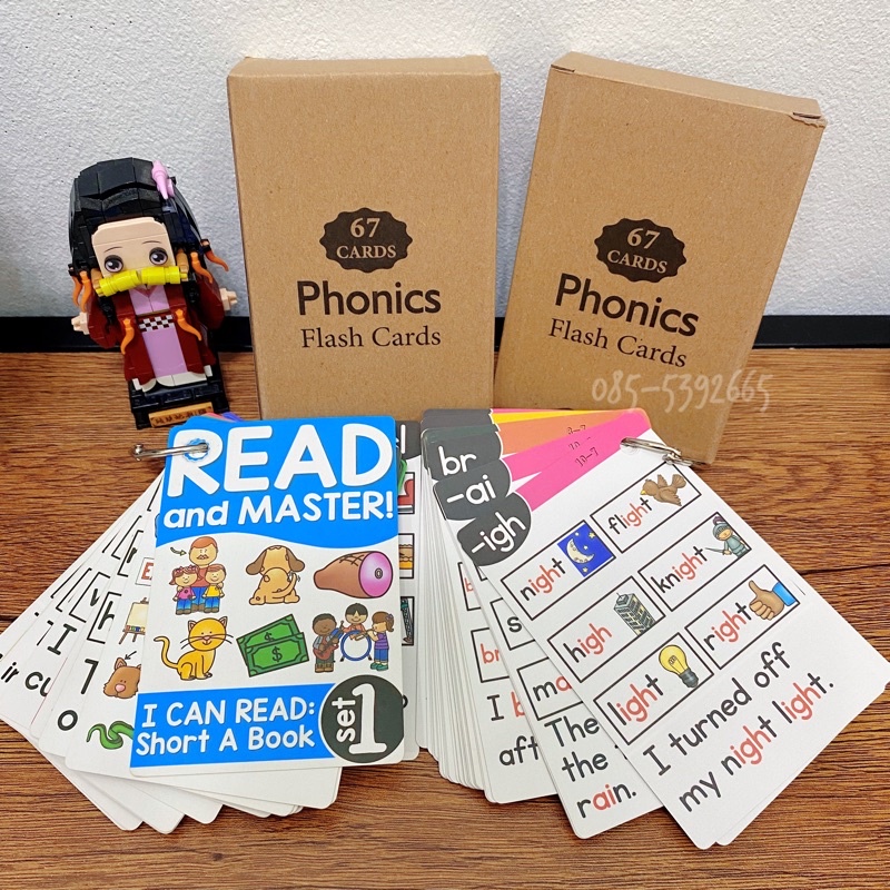 ชุดฝึกอ่านภาษาอังกฤษ Phonics Flash Card Set Level 1-15 | Shopee Thailand