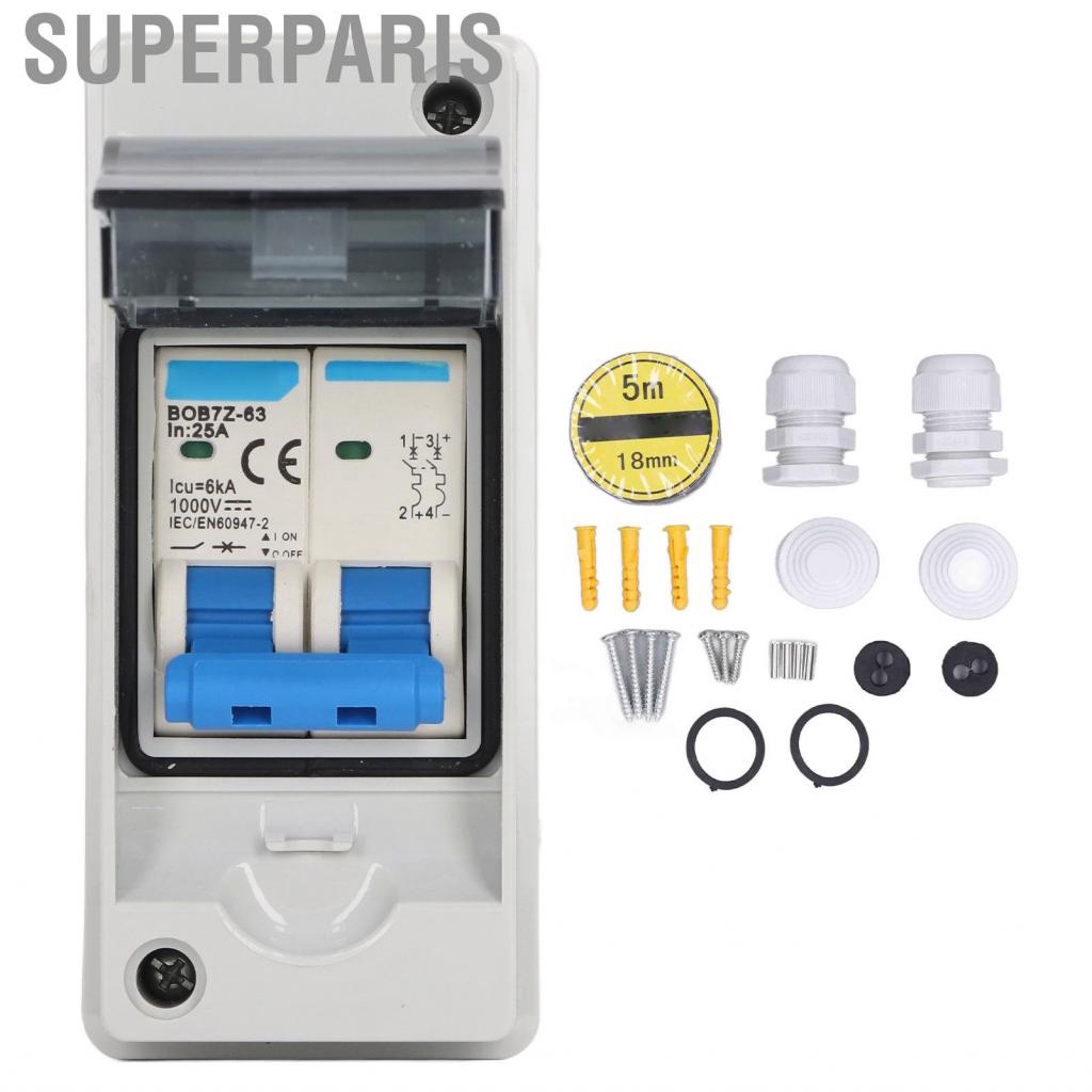 Superparis DC Disconnect Switch 25A Clear Cover Easy To Install for Off ...