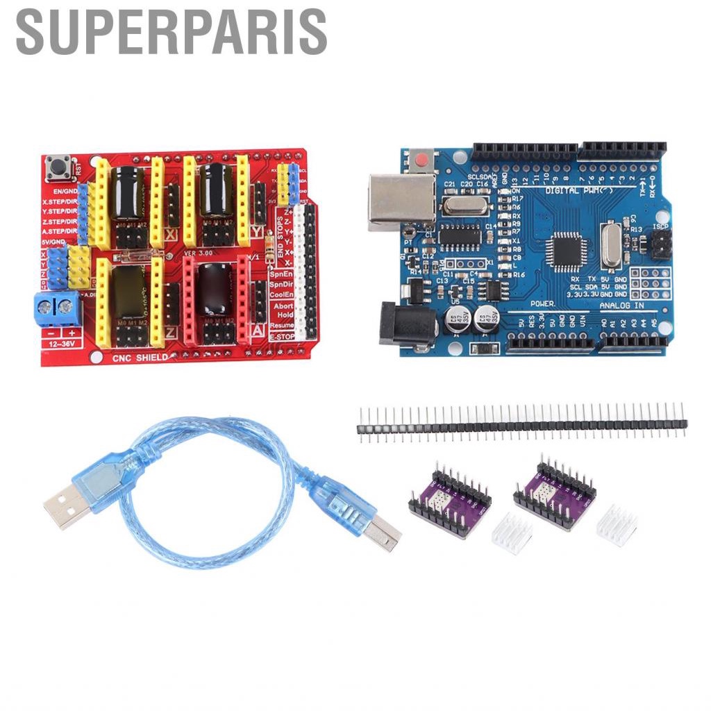 Superparis 3D Printer Accessory CNC Machine Expansion Board DRV8825 Good Compatibility 6 Micro ...